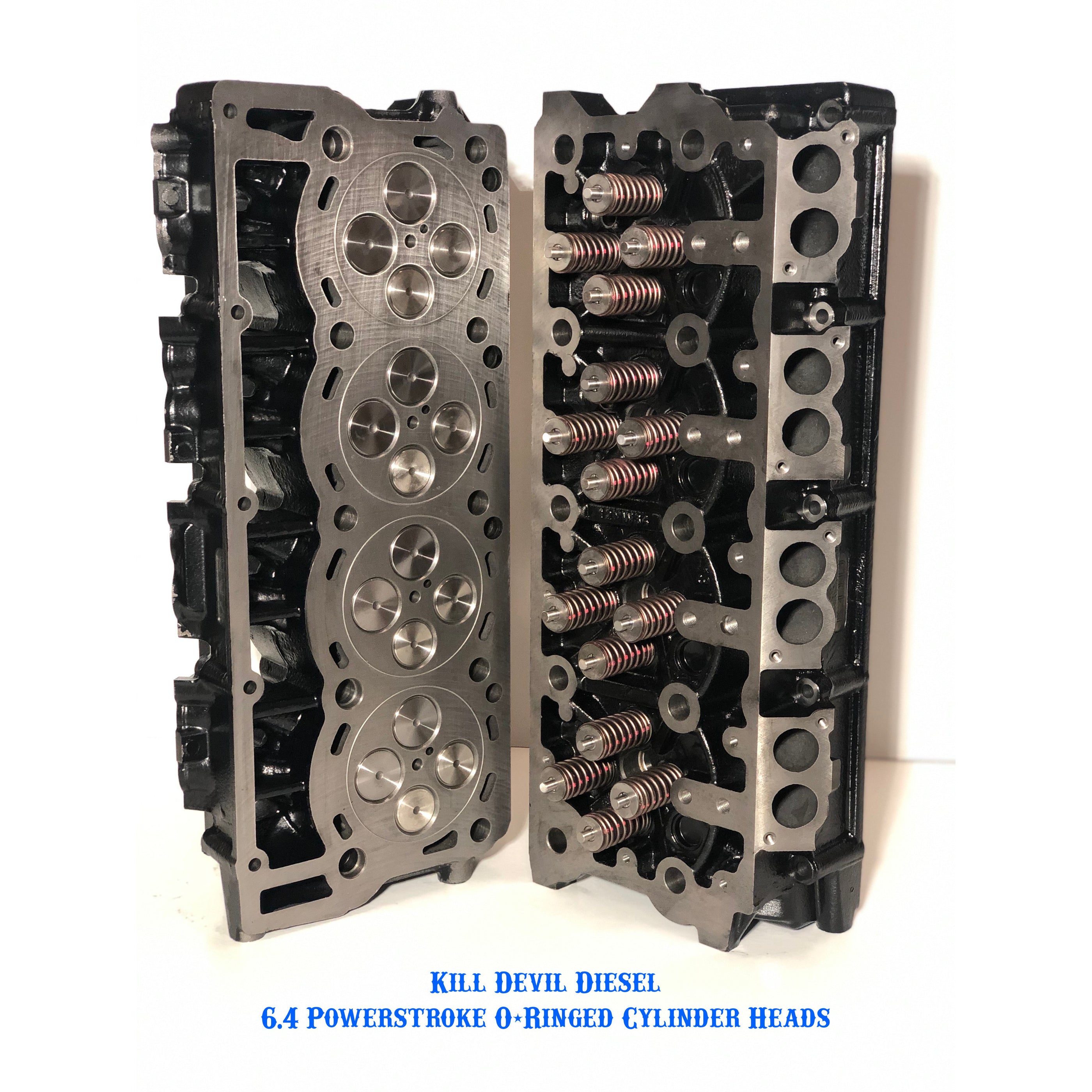 KDD 6.4 Powerstroke O-Ring Cylinder Heads, Pair — KillDevilDiesel