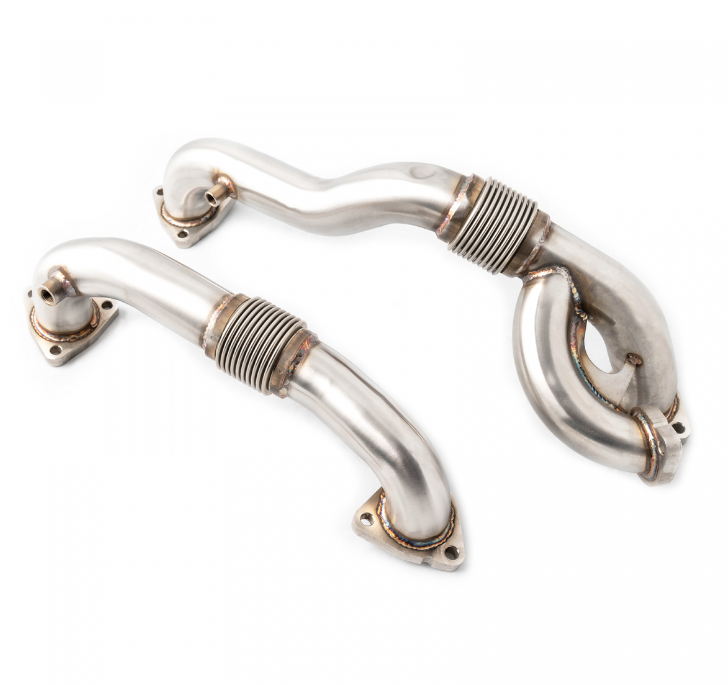 RUDY'S HEAVY DUTY THICK WALL STAINLESS UP PIPES FOR 08-10 FORD 6.4L PO ...